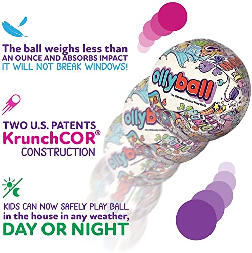 Ollyball Girl Power! The Ultimate Indoor Colorable Play Ball for Kicking and Coloring in The House! (Girl Power! Eco Pak (2 Pack))