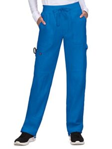 koi stretch 751 "alma adjustable wide-leg scrub pant-royal-medium