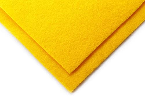 Acrylic Felt Fabric Pre Cuts, 1 Yard, 72 by 36 inches in Length by Ice Fabrics - Mango Yellow