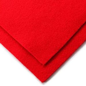 Acrylic Felt Fabric Pre Cuts, 1 Yard, 72 by 36 inches in Length by Ice Fabrics - Red