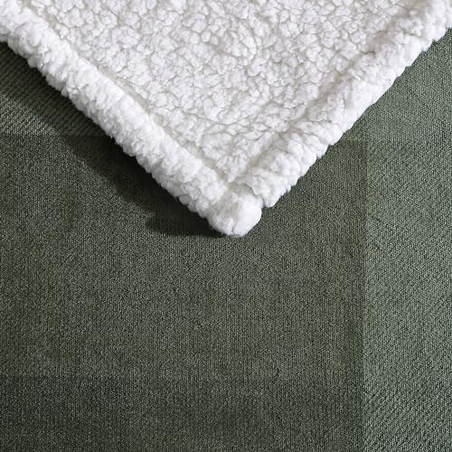 Eddie Bauer 50" X 60" Throw, Ultra Plush Fleece (Evergreen-Pine Plaid)