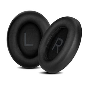 elzo replacement earpads compatible for bose nc700/bose quietcomfort ultra, premium softer leather cushions, high-density noise cancelling foam (black)