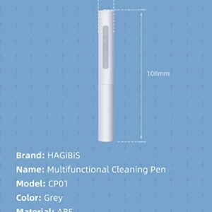 Hagibis Cleaning Pen for Airpods Pro 1 2 Multi-Function Cleaner Kit Soft Brush for Bluetooth Earphones Case Cleaning Tools for Lego Huawei Samsung MI Earbuds (White)