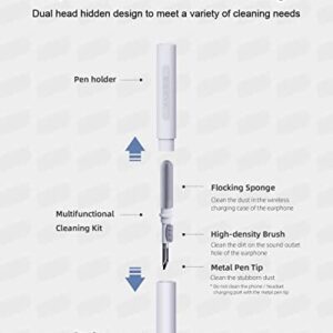 Hagibis Cleaning Pen for Airpods Pro 1 2 Multi-Function Cleaner Kit Soft Brush for Bluetooth Earphones Case Cleaning Tools for Lego Huawei Samsung MI Earbuds (White)