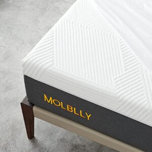 Molblly 10 Inches Full Size Mattress for Back Pain Relief, Gel Memory Foam Mattress in a Box, Fiberglass Free, Medium Firm, 10-Year Support, Premium Full Bed