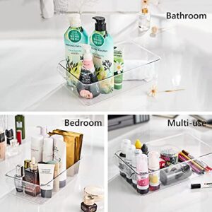 Refrigerator Organizer Bins, REDMOND 6pcs Fridge Organizers and storage clear Stackable for Kitchen, Pantry, Refrigerator, Cabinets, Freezer, 12.3" Long (6 Small)