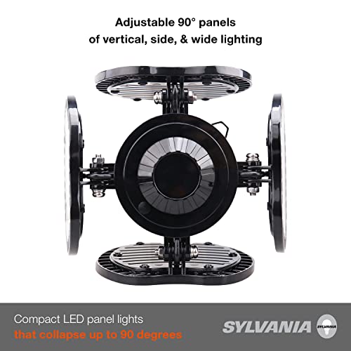 SYLVANIA LED Garage Retrofit Light, 60W Ceiling Light Fixture for Garages / Workshops / Basements / Utility, 7200 Lumens, 6500K, IP44 Rated - 2 Pack (41360)