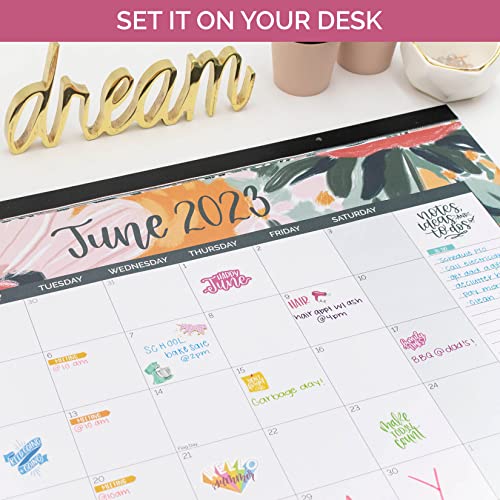 bloom daily planners 2023 Calendar Year Desk/Wall Monthly Calendar Pad (January 2023 - December 2023) - Large 21" x 16" Hanging or Desktop Blotter - Seasonal