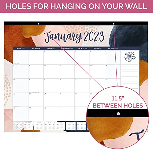 bloom daily planners 2023 Calendar Year Desk/Wall Monthly Calendar Pad (January 2023 - December 2023) - Large 21" x 16" Hanging or Desktop Blotter - Seasonal