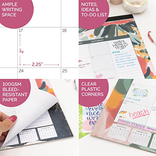 bloom daily planners 2023 Calendar Year Desk/Wall Monthly Calendar Pad (January 2023 - December 2023) - Large 21" x 16" Hanging or Desktop Blotter - Seasonal