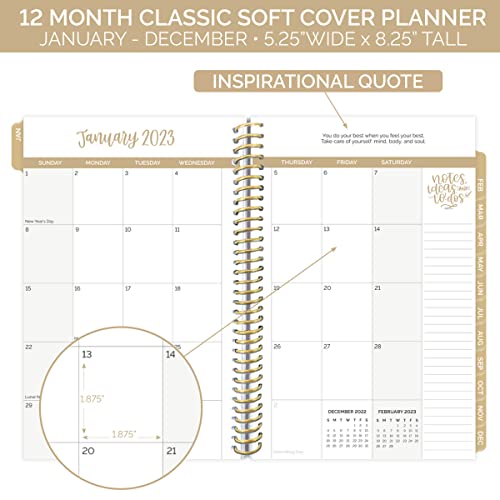 bloom daily planners 2023 Calendar Year Day Planner (January 2023 - December 2023) - 5.5” x 8.25” - Weekly/Monthly Agenda Organizer Book with Stickers & Bookmark - Marble