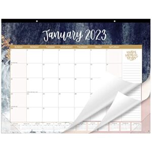 bloom daily planners 2023 calendar year desk/wall monthly calendar pad (january 2023 - december 2023) - large 21" x 16" hanging or desktop blotter - watercolor