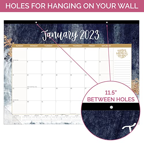 bloom daily planners 2023 Calendar Year Desk/Wall Monthly Calendar Pad (January 2023 - December 2023) - Large 21" x 16" Hanging or Desktop Blotter - Watercolor