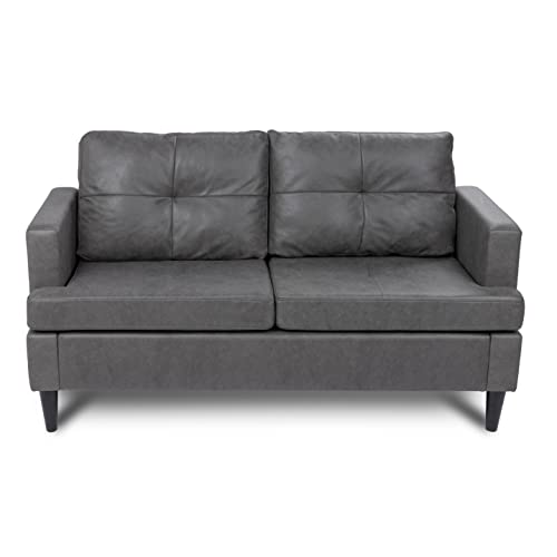 Milliard Loveseat Sofa/Couch for Living Room, Bedroom or Small Space/Grey Neutral Soft and Cozy Design