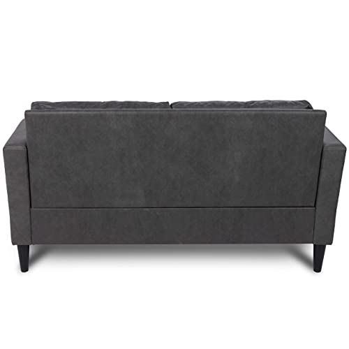 Milliard Loveseat Sofa/Couch for Living Room, Bedroom or Small Space/Grey Neutral Soft and Cozy Design