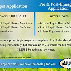 Liquid Harvest Mesotrione - 8oz - Mesotrione Concentrate (Compare to Tenacity) - Pre and Post-Emergent Weed Killer for Lawn and Turf Grasses