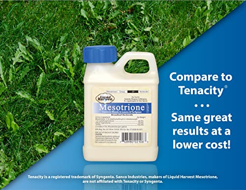 Liquid Harvest Mesotrione - 8oz - Mesotrione Concentrate (Compare to Tenacity) - Pre and Post-Emergent Weed Killer for Lawn and Turf Grasses