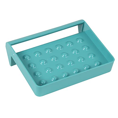 Hutzler Self-Draining Soap and Sponge Tray, Turquoise