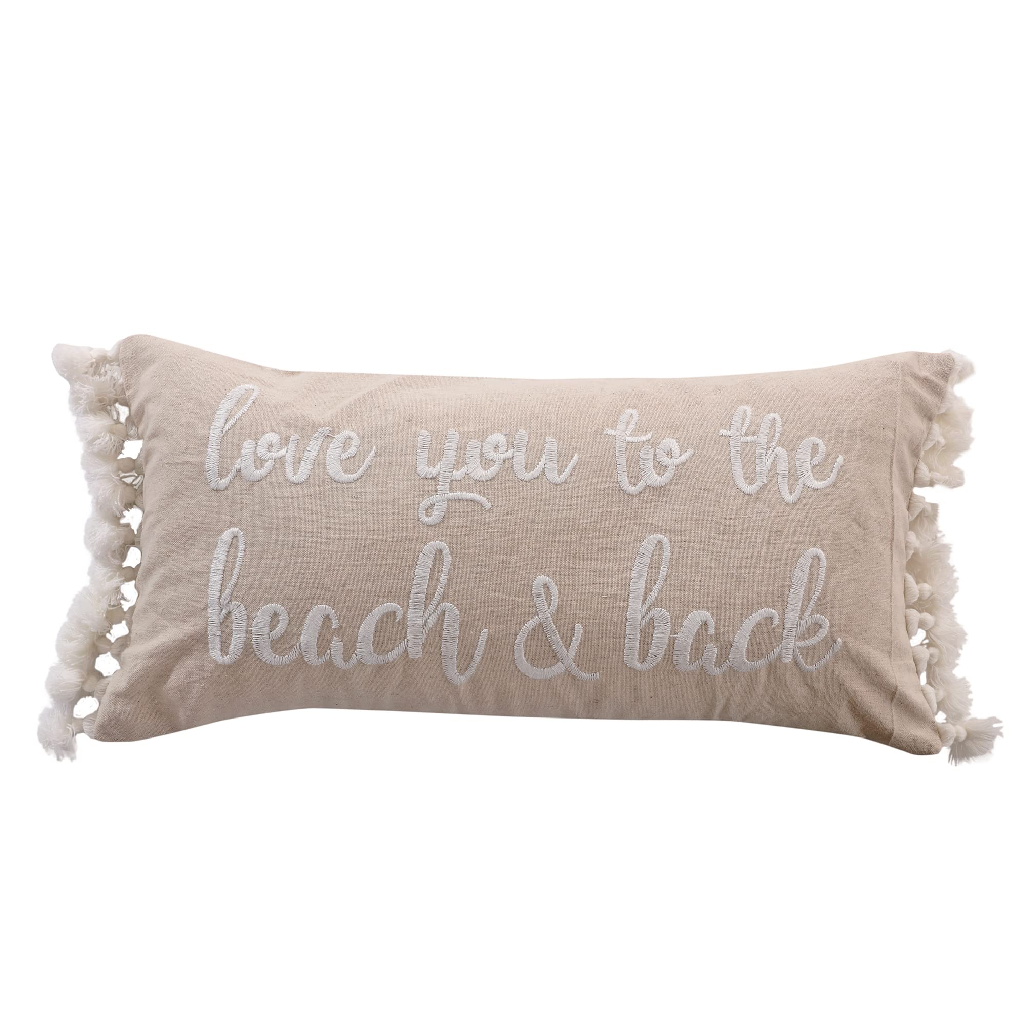 Levtex Home Palmira Decorative Pillow (12x24in.) - Beach and Back - Beige & White