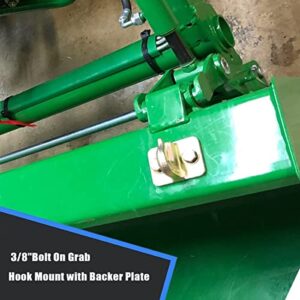 3/8" Tractor Bucket Grab Hook Grade 70 Forged Steel Bolt On Grab Hook Tow Hook Mount with Backer Plate Work Well for Tractor Bucket, RV, UTV,Truck, Max 154,000 lbs, GOLD