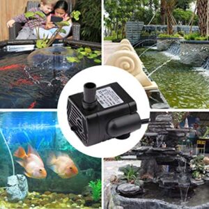 Driew USB Water Pump, 2 Pack Usb Fountain Pump Water Fountain Pump Submersible Water Pump 3W DC 3.5-9V 200L/H