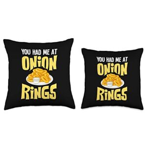 Onion Ring Batter Sauce Throw Pillow, 16x16, Multicolor