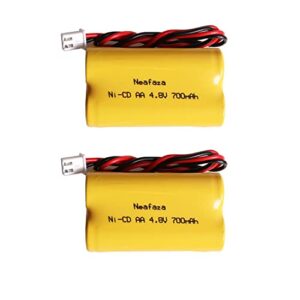 neafaza bl93nc487 4.8v 700mah ni-cd battery pack compatible with emergi-lite mag93nc487, exit light co baa-48r baa48r, interstate nic0186, dantona custom-43, osi osa-126 bl93nc484 bl93nc485 (2 pack)