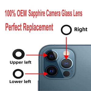 LEAFE for iPhone 12 Pro Max Camera Lens Replacement,2 Pack OEM Original Rear Camera Glass Lens Replacement for iPhone 12 Pro Max 6.7 Inch with Repair Tools