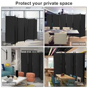 2023 Portable Room Divider, 6 Panel Partition Room Dividers, Privacy Screen with Foot, Portable Room Partition Screen, Freestanding Wall Divider and Separator for Home Office(Includes 7 Support Foot)