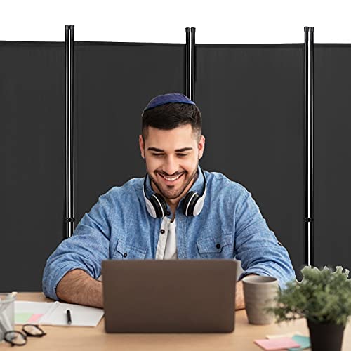 2023 Portable Room Divider, 6 Panel Partition Room Dividers, Privacy Screen with Foot, Portable Room Partition Screen, Freestanding Wall Divider and Separator for Home Office(Includes 7 Support Foot)