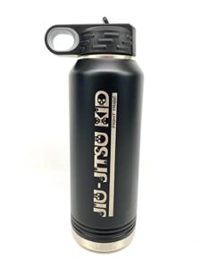 jiu jitsu kid 32 ounce black insulated water bottle