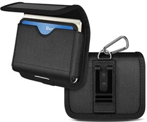 cell phone holster for samsung galaxy z flip, samsung z flip 3, samsung z flip 4, z flip 5 men belt clip holster card slot pouch motorola razr, black