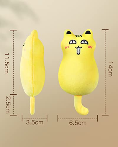 Feeko 5Pcs Catnip Toys, Cat Pillow Toys, Rattle Sound, Cat Toys for Indoor Cats Interactive with Cute Cat Toy Set, Cat Teething Chew Toy, Bite Resistant Catnip Toys Plush Gift