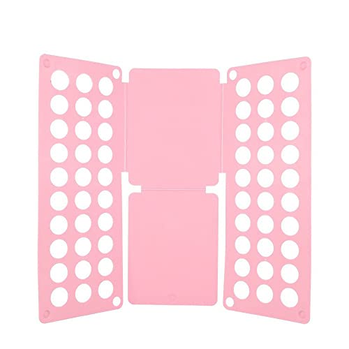 PNPCORP Upgrade Tshirt Shirt Folding Board for Adult, Laundry Clothes Folder, Durable Plastic Folder (Pink)