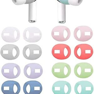 JNSA Fit in Case Airpod Pro Earbuds Ear Skins Earbud Cover Ear Tips Covers Compatible with AirPods Pro, Ultra-Thin Anti-Slip Earbuds Covers ,10 Pairs 10 Colors