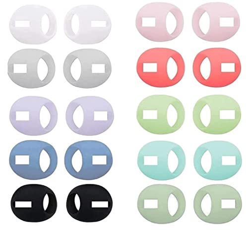 JNSA Fit in Case Airpod Pro Earbuds Ear Skins Earbud Cover Ear Tips Covers Compatible with AirPods Pro, Ultra-Thin Anti-Slip Earbuds Covers ,10 Pairs 10 Colors