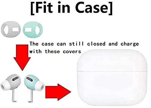 JNSA Fit in Case Airpod Pro Earbuds Ear Skins Earbud Cover Ear Tips Covers Compatible with AirPods Pro, Ultra-Thin Anti-Slip Earbuds Covers ,10 Pairs 10 Colors