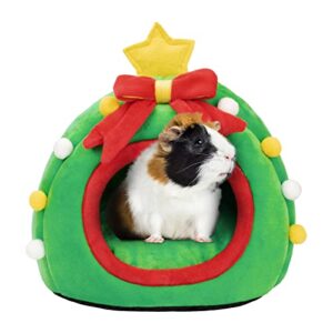 yuepet guinea pig beds small animal hideout warm house washable cage accessories for hamster squirre hedgehog sugar glider rat chinchilla(green)