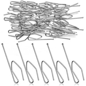 popokk 60 pack metal curtain hooks drapery hook pins slip on drapery hook pins for window curtain,door curtain and shower curtain,curtain hooks for drapes,silver