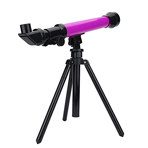 Zyyini Children's HD Telescope for Beginners, with 20X/40X/60X Interchangeable Eyepieces, Foldable Adjustable Tripod Space Astronomical Telescope(Purple)