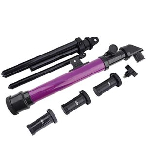 Zyyini Children's HD Telescope for Beginners, with 20X/40X/60X Interchangeable Eyepieces, Foldable Adjustable Tripod Space Astronomical Telescope(Purple)