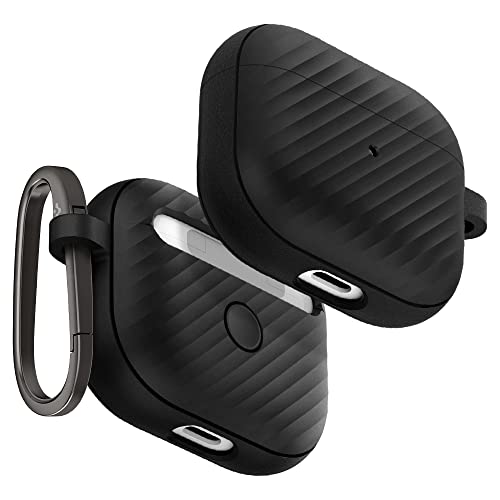 Spigen Core Armor Designed for Airpods 3rd Generation Case Protective Airpods 3 Case with Keychain - Black