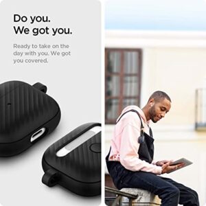 Spigen Core Armor Designed for Airpods 3rd Generation Case Protective Airpods 3 Case with Keychain - Black