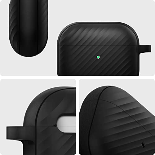 Spigen Core Armor Designed for Airpods 3rd Generation Case Protective Airpods 3 Case with Keychain - Black