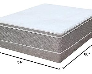 Treaton, 10-Inch Meduim Plush Eurotop Pillowtop Innerspring Mattress and 8" Wood Box Spring for Mattress, Full XL