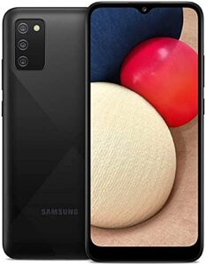 samsung galaxy a02s (a025u1) 32gb dual sim, gsm unlocked, (cdma verizon/sprint not supported) u.s. version 1 year warranty (fast car charger bundle) (black)