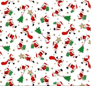 michael miller santa's workshop, white 15 yard bolt