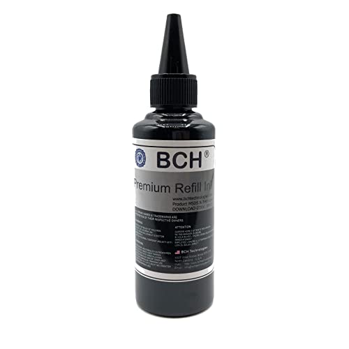 BCH Premium DTF Printer Ink - 100 ml Black for Inkjet Direct to Film Heat Transfer Printing