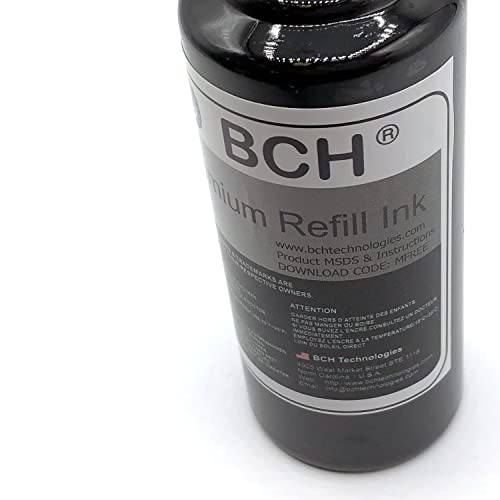 BCH Premium DTF Printer Ink - 100 ml Black for Inkjet Direct to Film Heat Transfer Printing