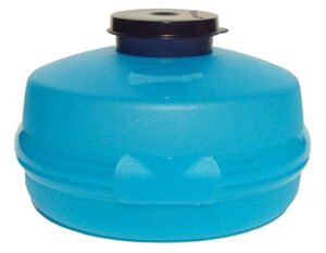 tupperware bagel keeper round sandwich box storage container aqua blue, 5.5 inches